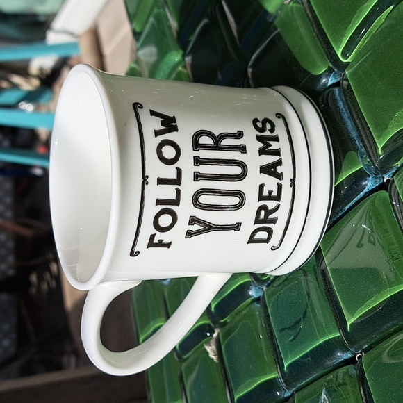 Home Essentials | Dining | Oz Mug Off White And Black Like New | Poshmark